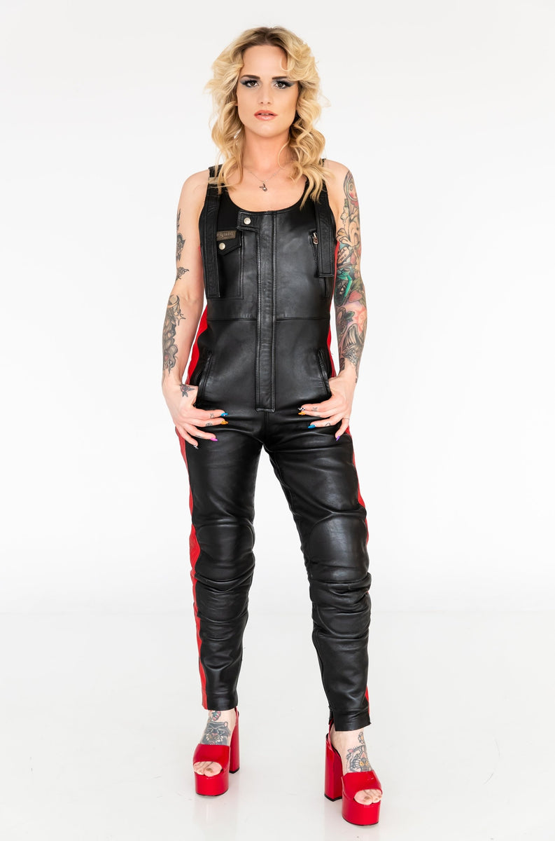 Vintage 1980's Motorcycle Leather overalls Segura |two tones Black ...