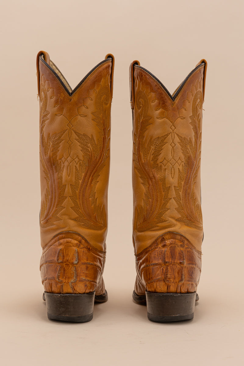 Vintage Bota Jaca Cowboy Boots| veg tanned Leather Boots |Alligator Co ...