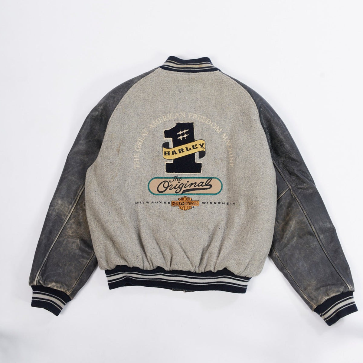 Vintage Leather Harley-Davidson Varsity Jacket| Vintage Letterman Jack ...