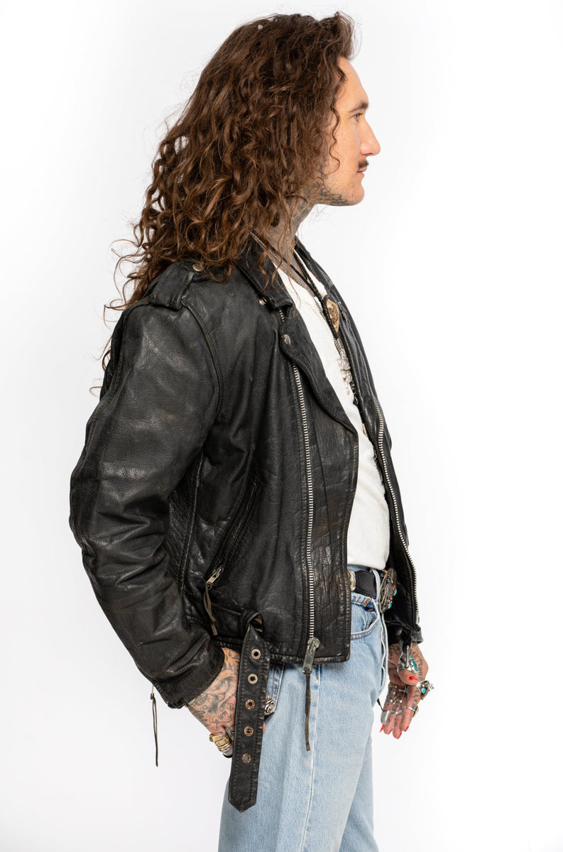 Vintage 1990's Leather Moto biker jacket by Highway One (Men's Medium ...